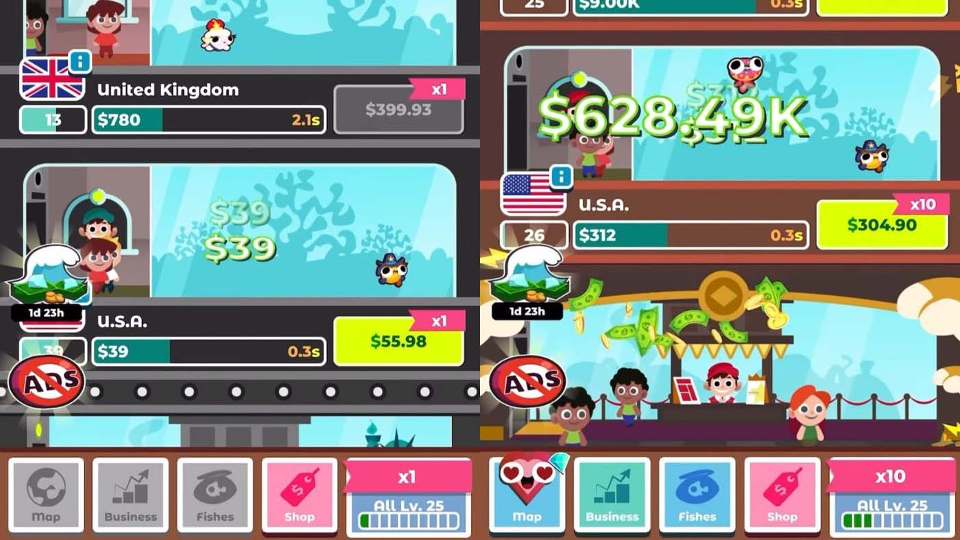 Idle Fish Tank Tycoon para Android e iOS - MiniReview