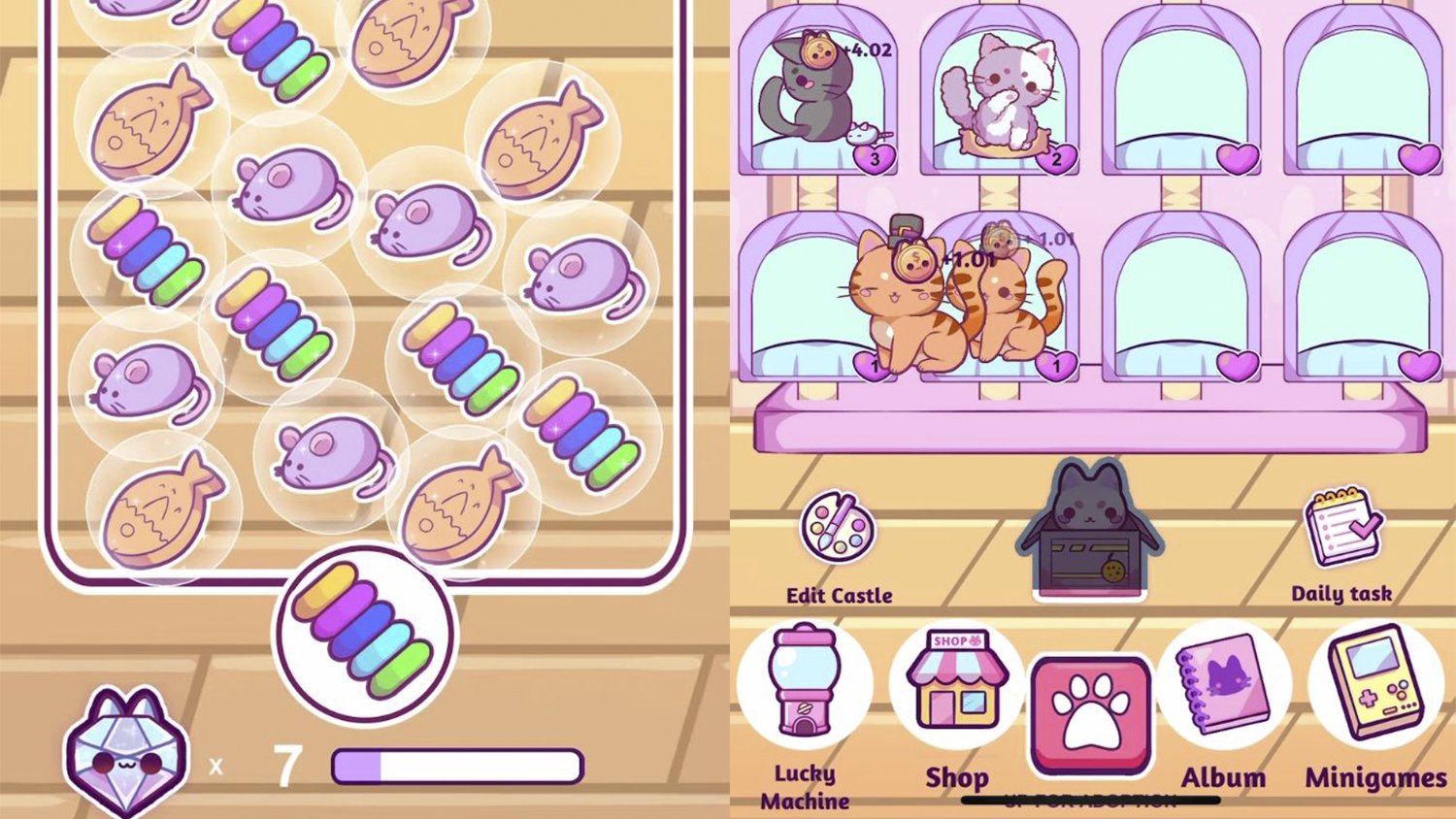 Cat Castle : Merge cute cats para Android & iOS - MiniReview