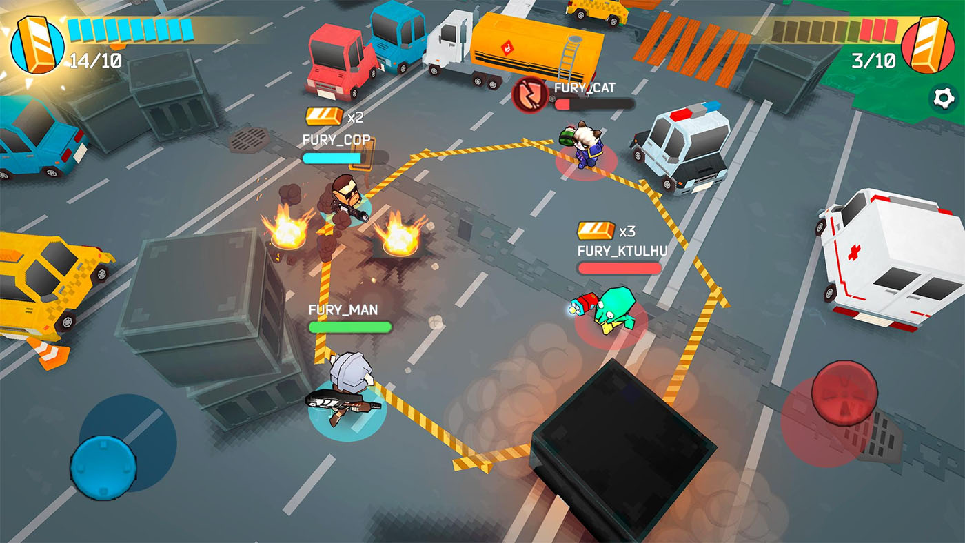 Fury Wars online shooter games para Android e iOS - MiniReview